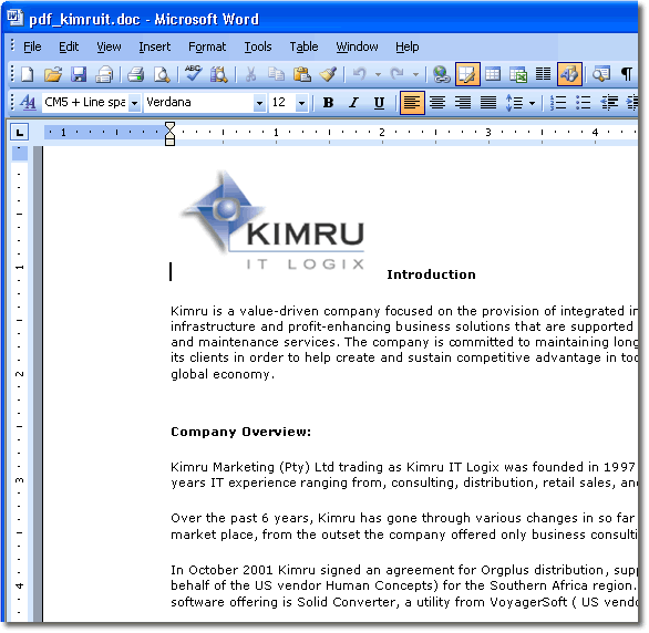 Converting PDF Files To Microsoft Word Acrobat Step 6 PDF To Word